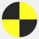 Crash test dummy stickers | black and yellow | Zazzle