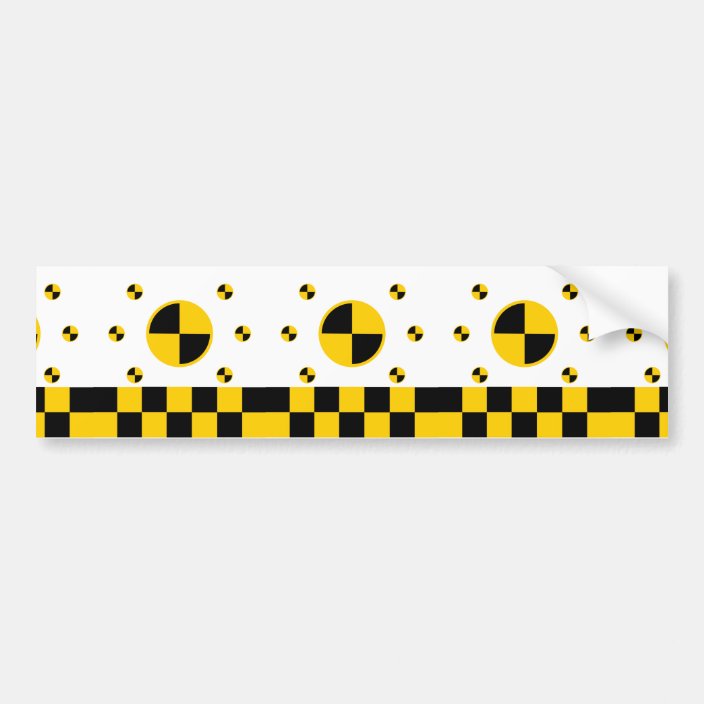 Crash Test Markers Bold Style Bumper Sticker | Zazzle.com