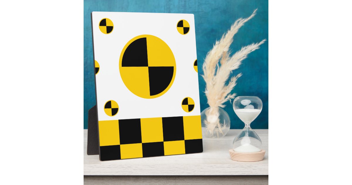 Crash Test Markers Bold Style Plaque | Zazzle