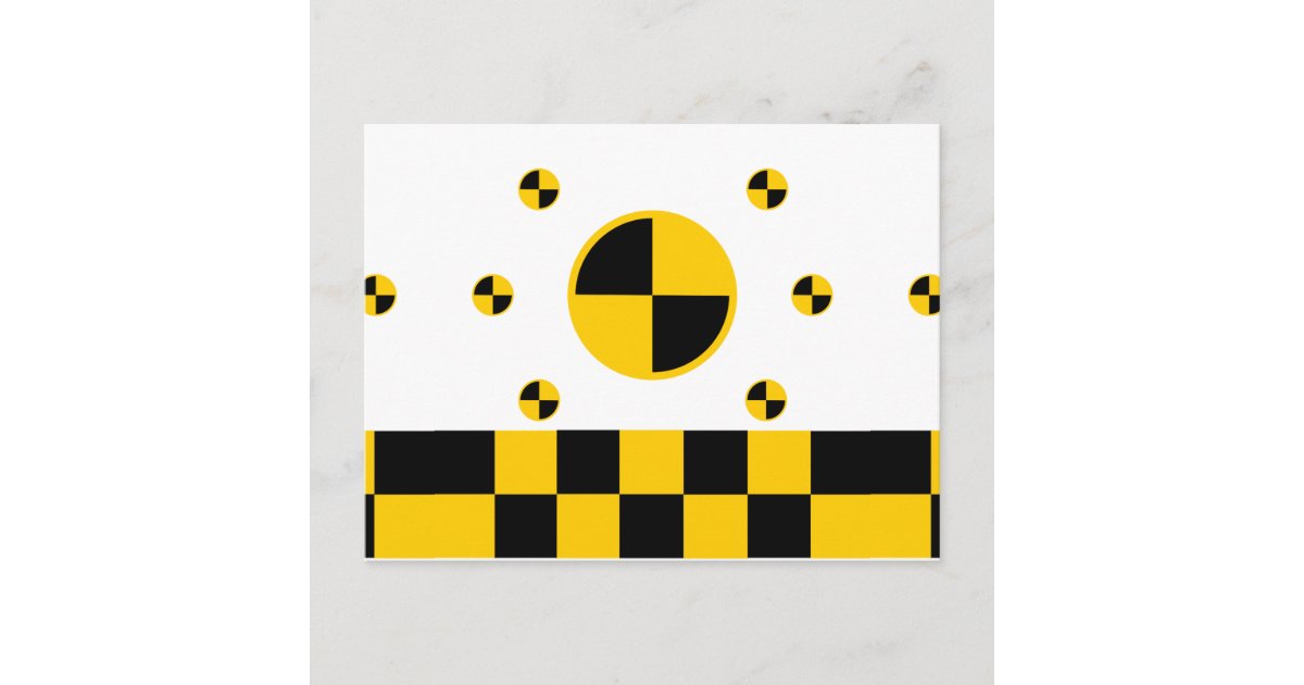 Crash Test Markers Bold Style Postcard | Zazzle