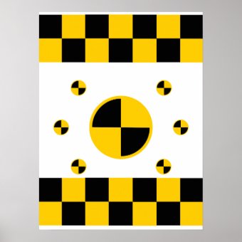 Crash Test Markers Bold Style Poster | Zazzle