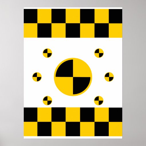Crash Test Markers Bold Style Poster | Zazzle