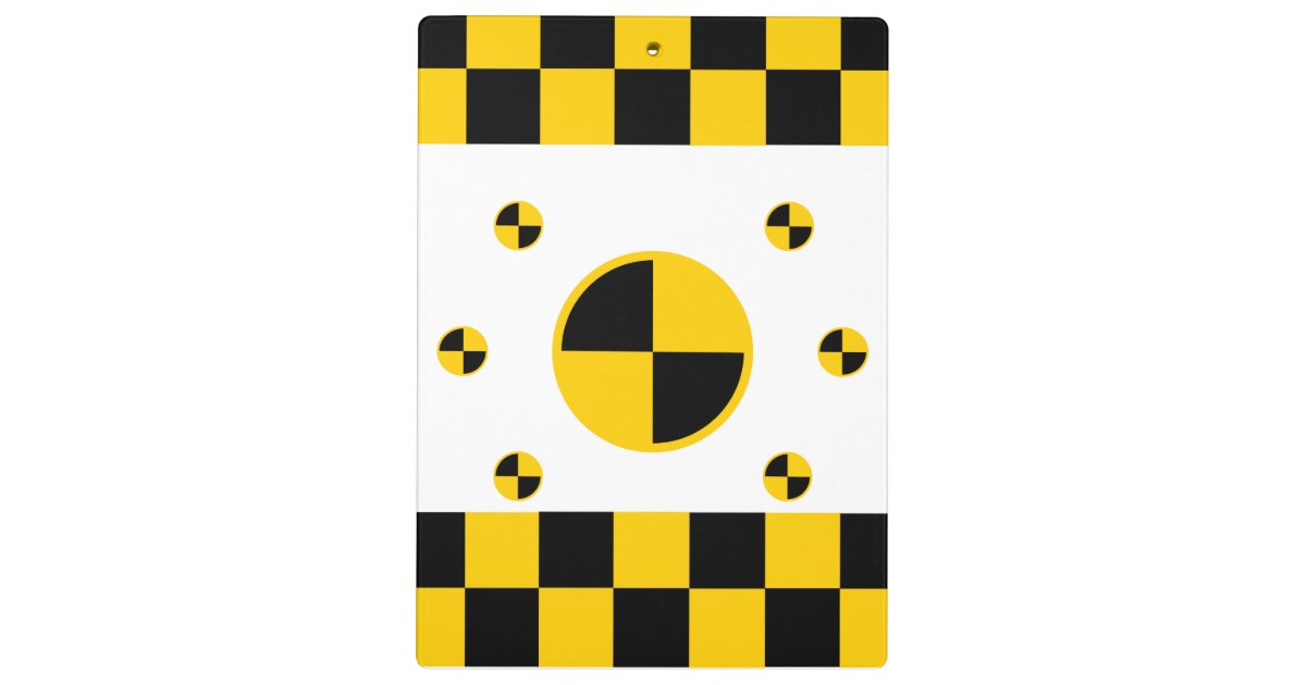 Crash Test Markers Clipboard | Zazzle