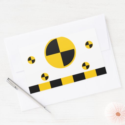 Crash Test Markers Rectangular Sticker | Zazzle