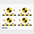 Crash Test Markers Rectangular Sticker | Zazzle