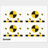 Crash Test Markers Rectangular Sticker | Zazzle