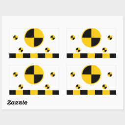 Crash Test Markers Rectangular Sticker | Zazzle