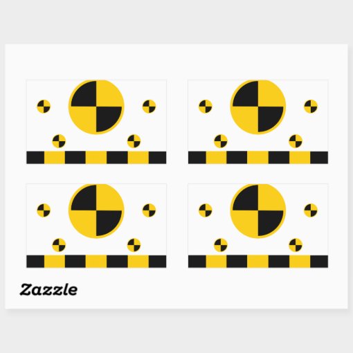 Crash Test Markers Rectangular Sticker | Zazzle