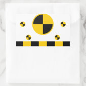 Crash Test Markers Rectangular Sticker | Zazzle
