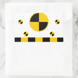 Crash Test Markers Rectangular Sticker | Zazzle