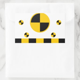 Crash Test Markers Rectangular Sticker | Zazzle