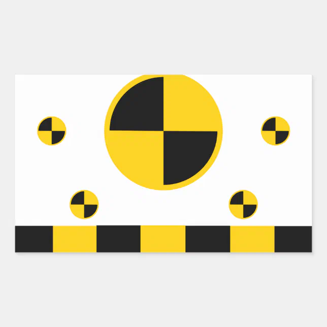 Crash Test Markers Rectangular Sticker | Zazzle