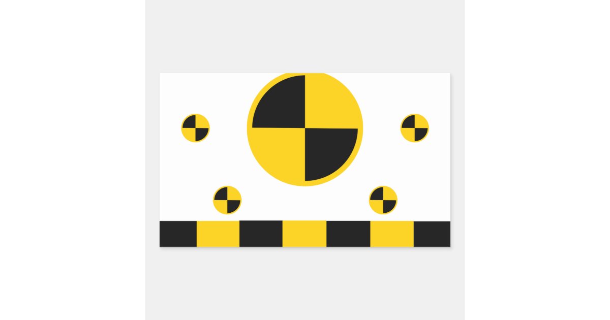 Crash Test Markers Rectangular Sticker | Zazzle