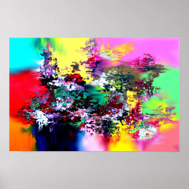 Crashing Colors Poster | Zazzle