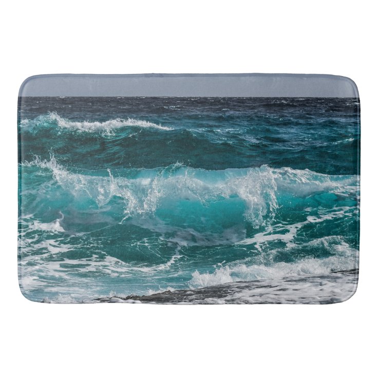 Crashing Ocean Waves Bath Mat | Zazzle