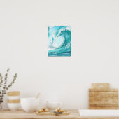 Crashing wave poster | Zazzle
