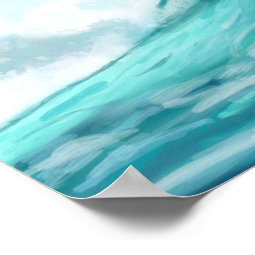Crashing wave poster | Zazzle