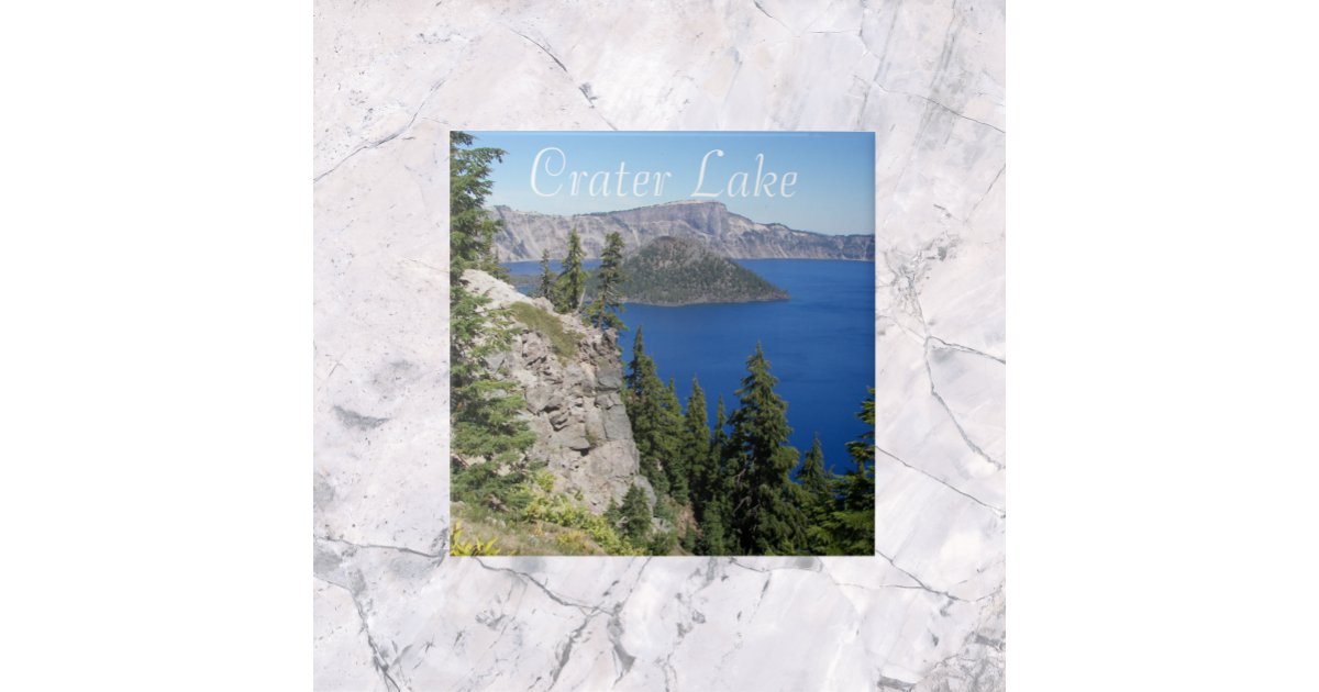 Crater Lake National Park Landscape Ceramic Tile | Zazzle