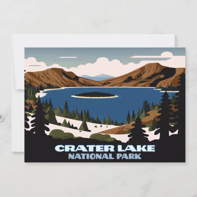Crater Lake National Park Oregon Invitation | Zazzle