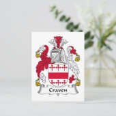 Craven Family Crest Postcard | Zazzle