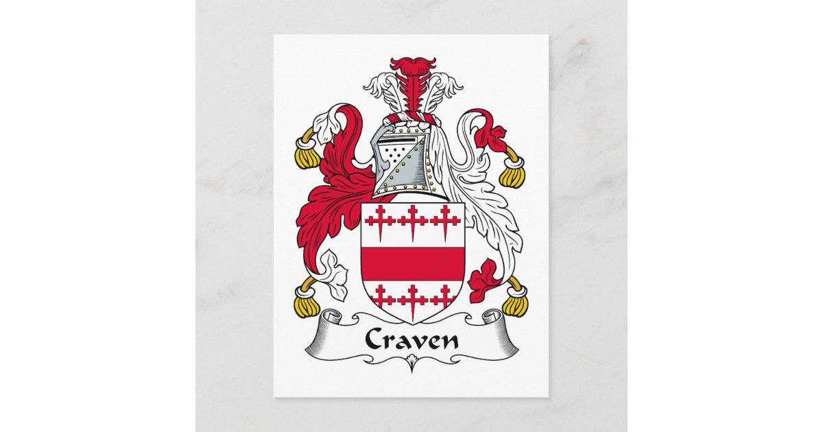 Craven Family Crest Postcard | Zazzle