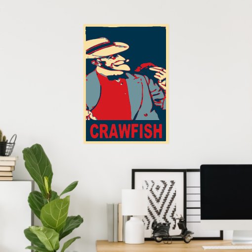 Crawfish Bearded Man Poster | Zazzle