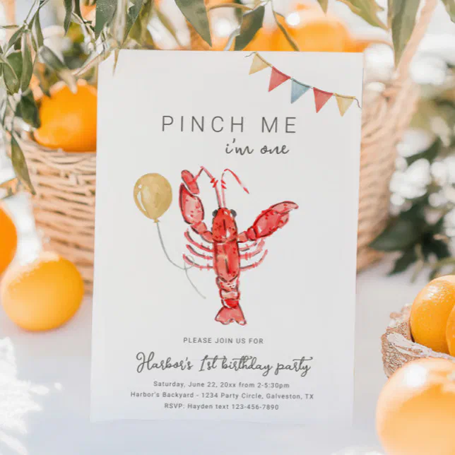 Crawfish Birthday Invitation | Crawfish Party | Zazzle
