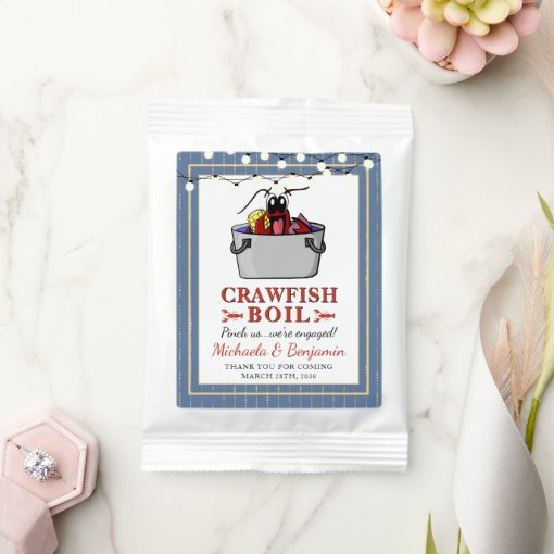 Crawfish Boil Couple Engagement Party Invitation Lemonade Drink Mix ...