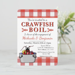 Crawfish Boil Couples Shower Engagement Party Invitation | Zazzle