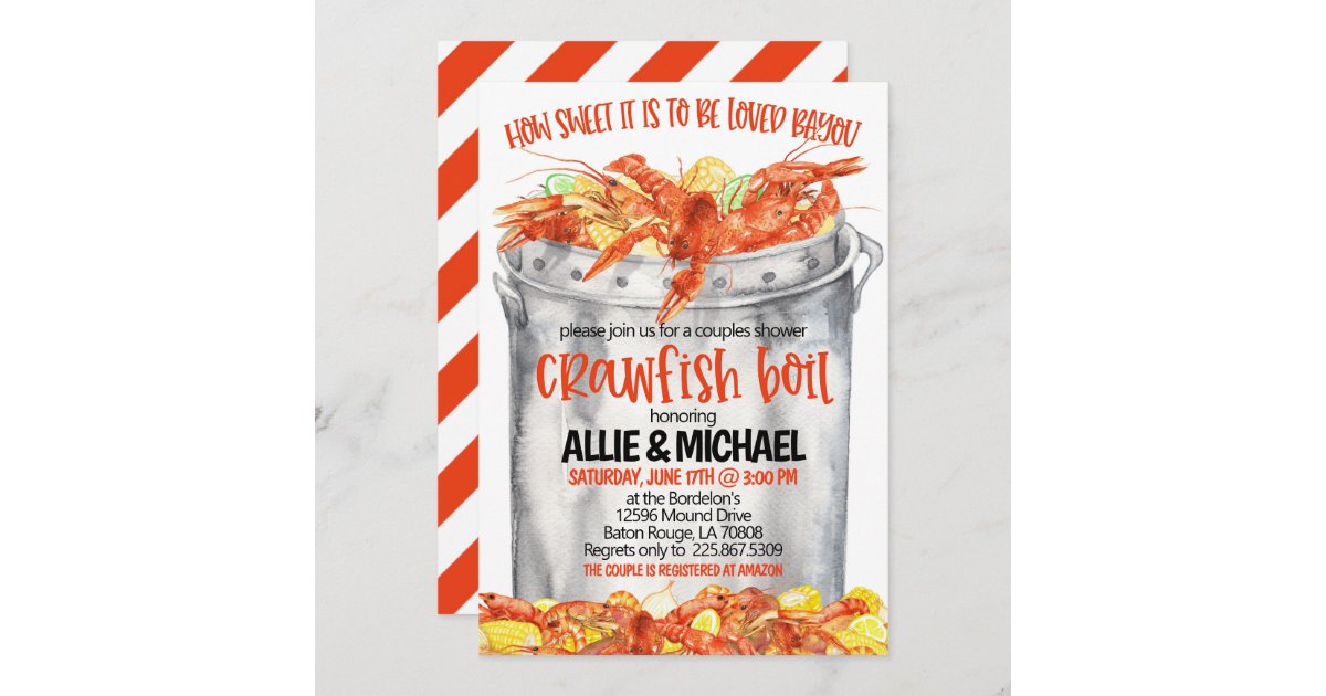 Crawfish Boil Couples Shower Invitation | Zazzle