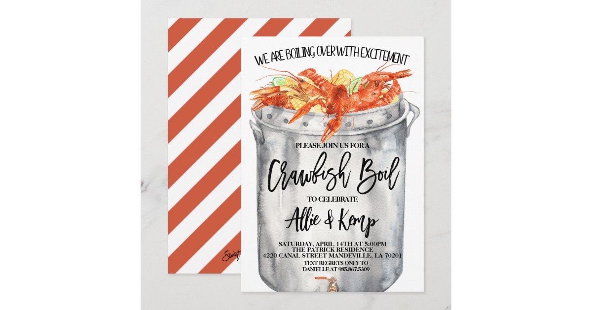 Crawfish Boil Couples Shower Invitation | Zazzle