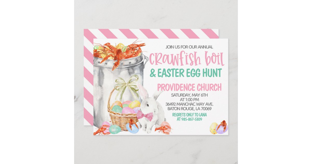 Crawfish Boil Easter Egg Hunt Invitation | Zazzle