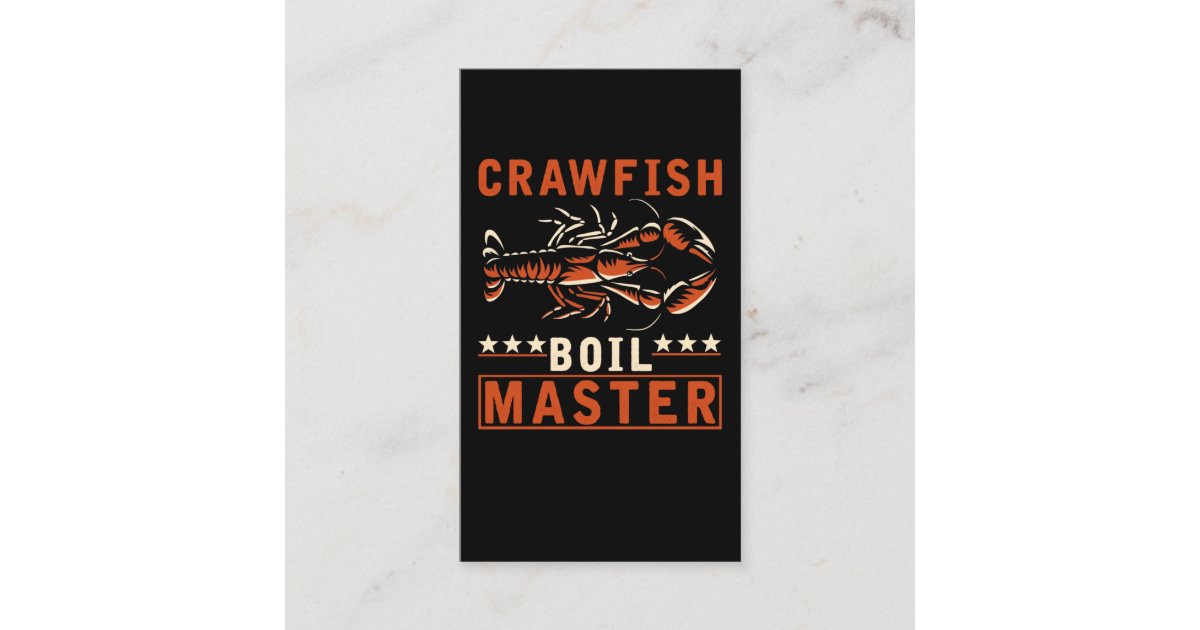 Crawfish Boil Master Funny Crayfish Cook Business Card | Zazzle
