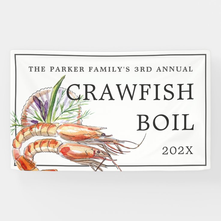 Crawfish Boil Party Banner | Zazzle
