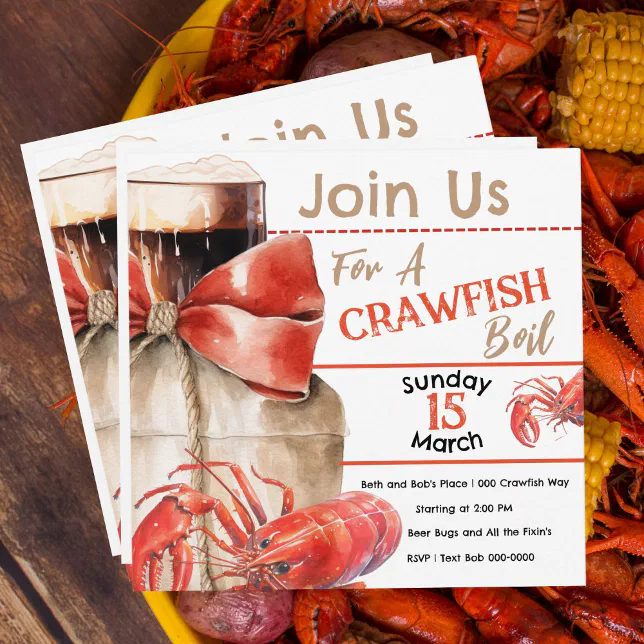 Crawfish Boil Party Invitation | Zazzle