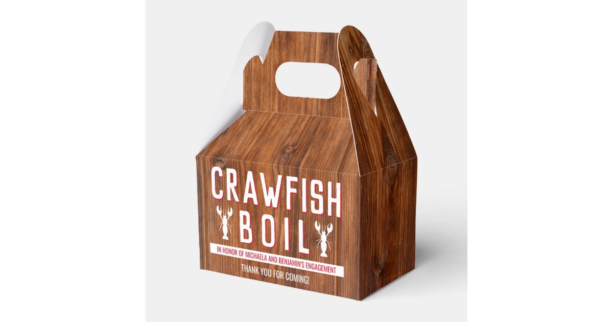 Crawfish Boil Rustic Couple Shower Engagement Favor Boxes | Zazzle
