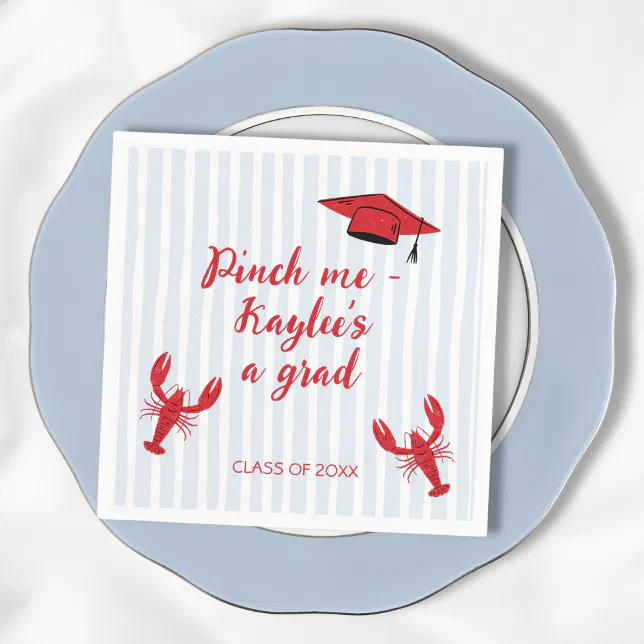 Crawfish Boil Scribble Class Of 2026 Graduation Napkins | Zazzle