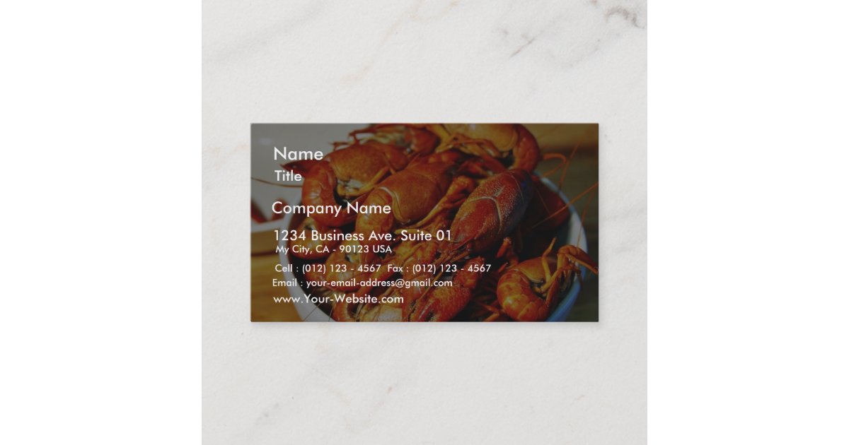 Crawfish Claws Business Card | Zazzle