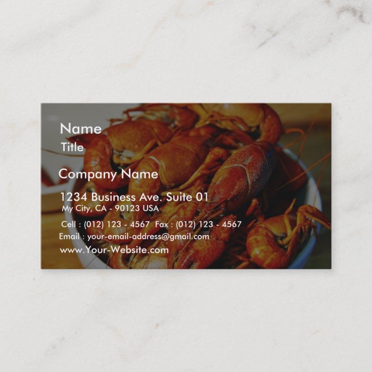 Crawfish Claws Business Card | Zazzle
