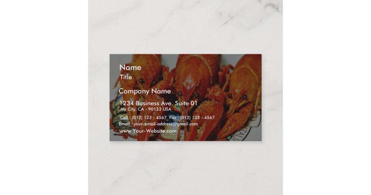 Crawfish Crawdads Craytfish Business Card | Zazzle