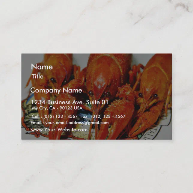 Crawfish Crawdads Craytfish Business Card | Zazzle