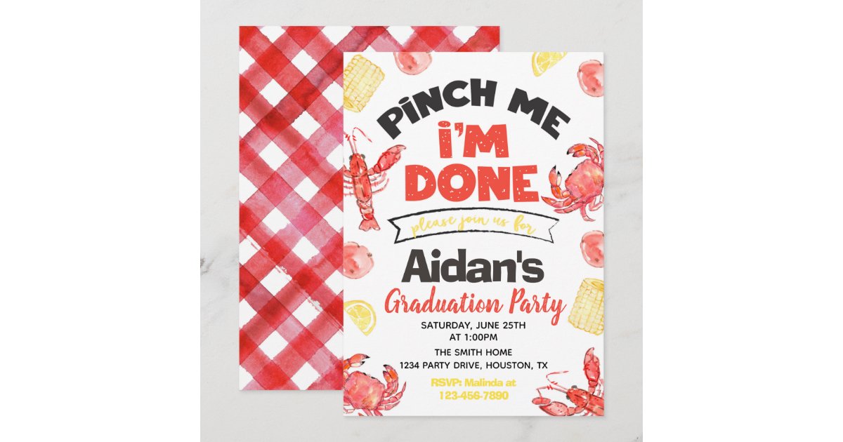 Crawfish Graduation Party Invitation | Graduation | Zazzle