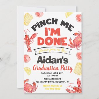 Crawfish Graduation Party Invitation | Graduation | Zazzle
