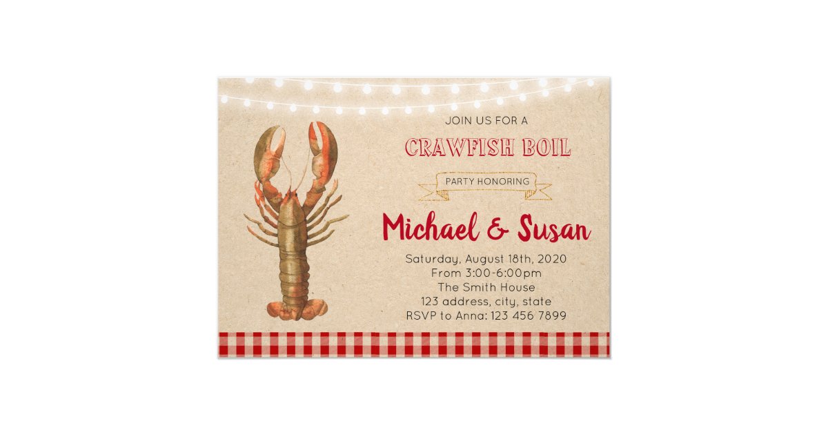 Crawfish party invitation | Zazzle.com