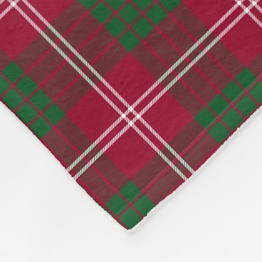 Crawford Family Tartan Plaid Pattern Fleece Blanket | Zazzle.com