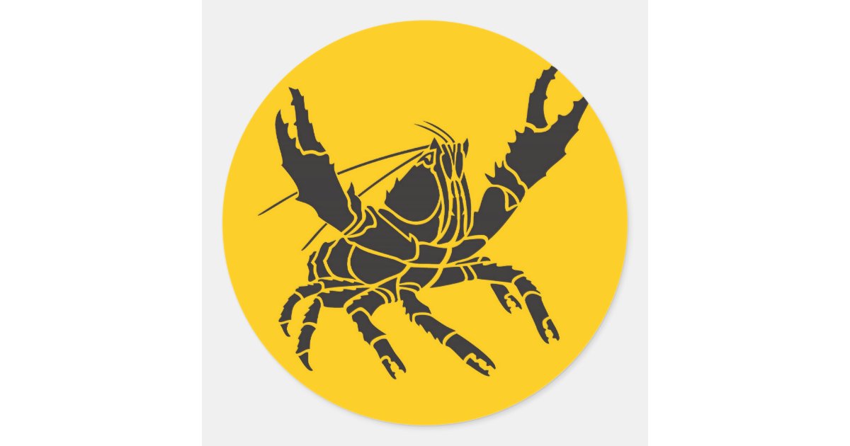 Crayfish Classic Round Sticker | Zazzle