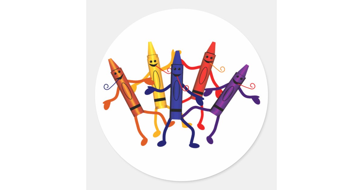Crayon Birthday Party Sticker | Zazzle