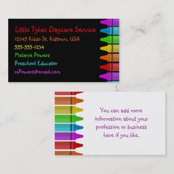 Crayon Business Cards | Zazzle