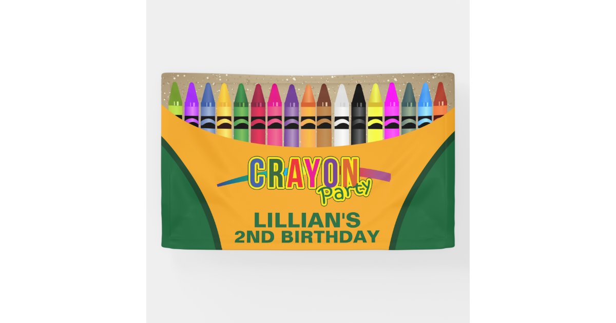 Crayon Coloring Banner | Zazzle