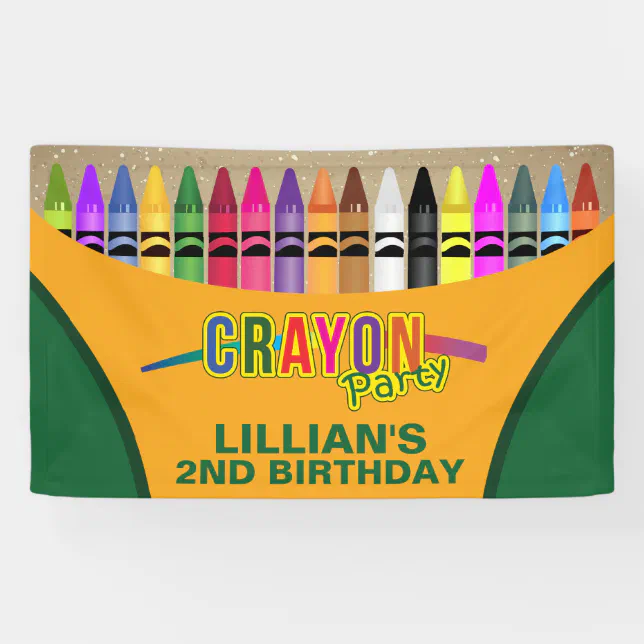 Crayon Coloring Banner | Zazzle